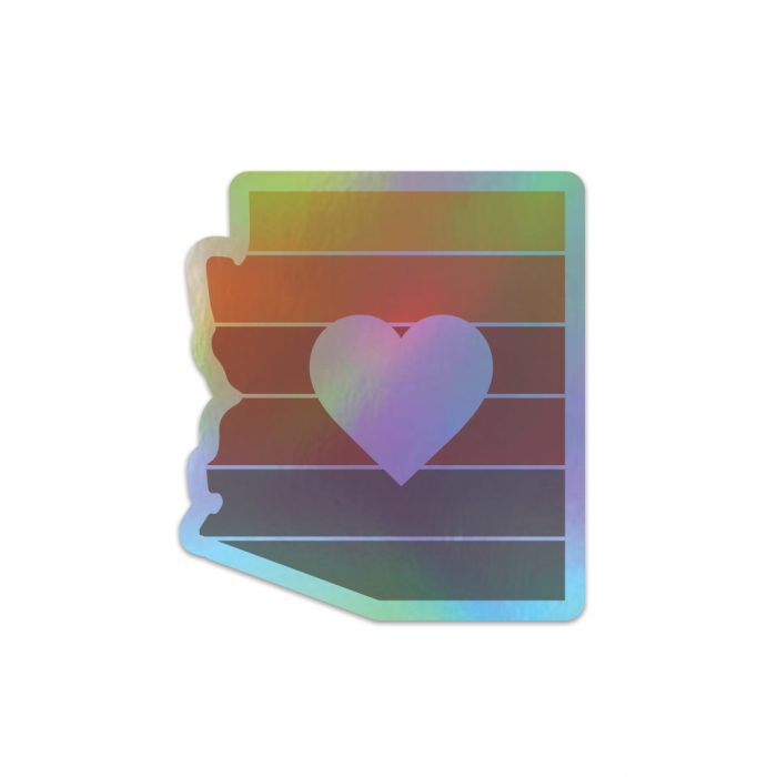 Holographic AZ Love Sticker - Printwerx